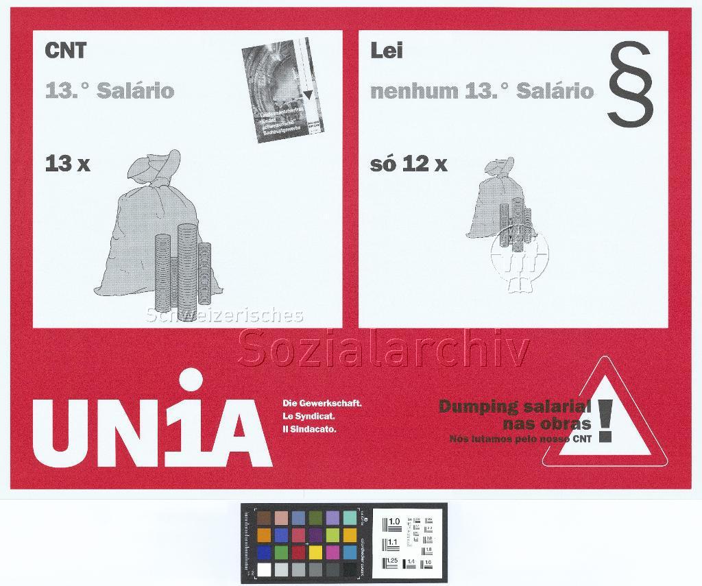 Diverse Plakate der UNIA zum Landesmantelvertrag (LMV) 2007 (auf ...